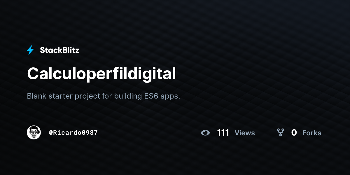 Calculoperfildigital - StackBlitz