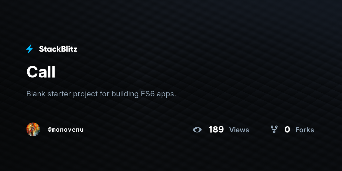 Call Stackblitz