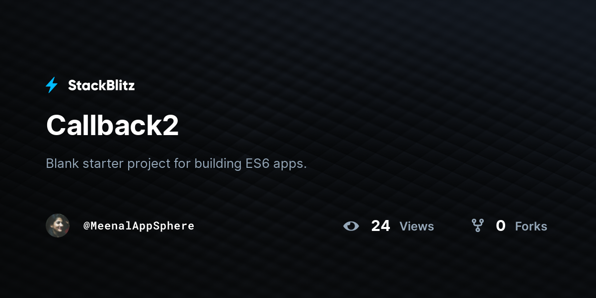 Callback2 Stackblitz