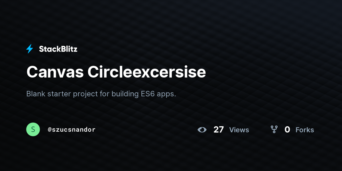 Canvas Circleexcersise - StackBlitz