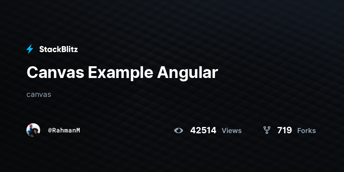 Canvas Example Angular - StackBlitz