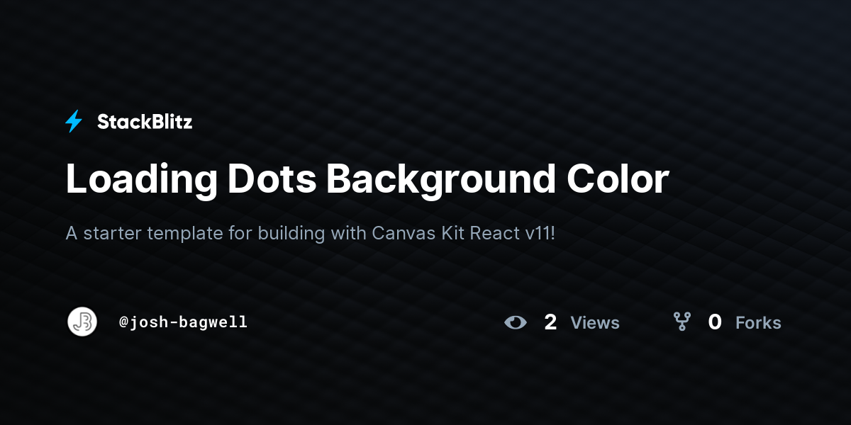 Loading Dots Background Color - StackBlitz