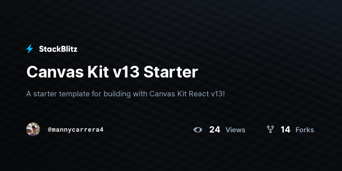 Canvas Kit v13 Starter - StackBlitz