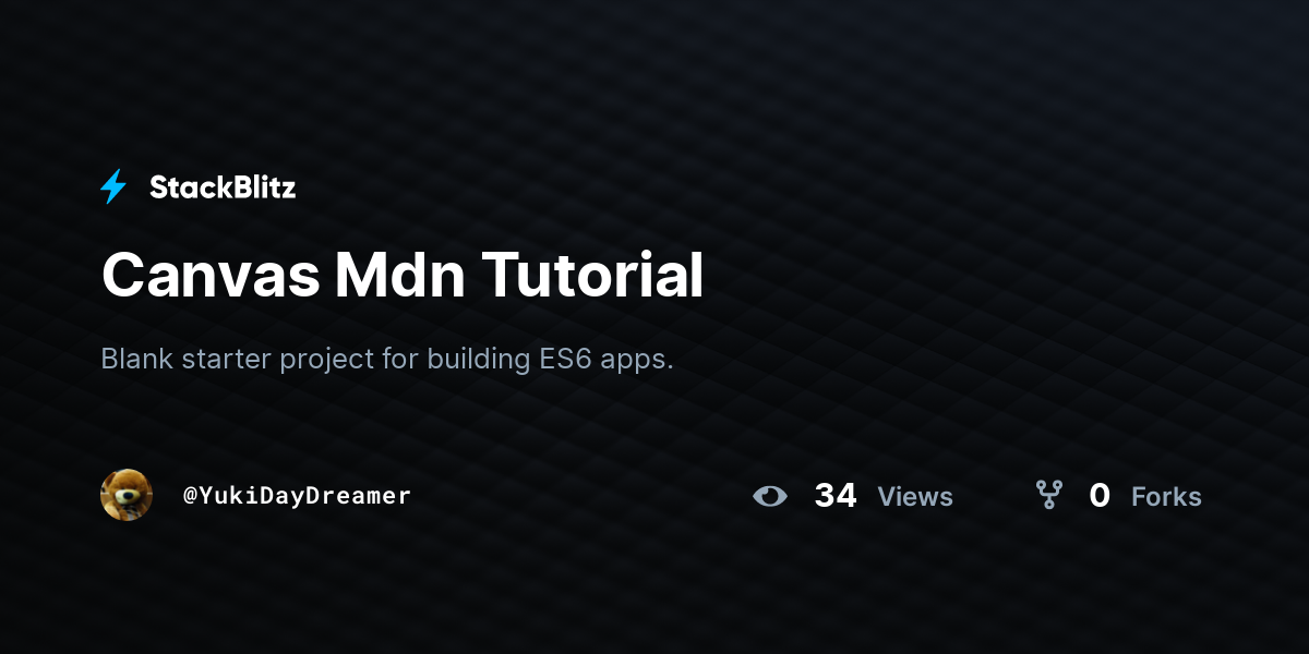 Canvas Mdn Tutorial - StackBlitz