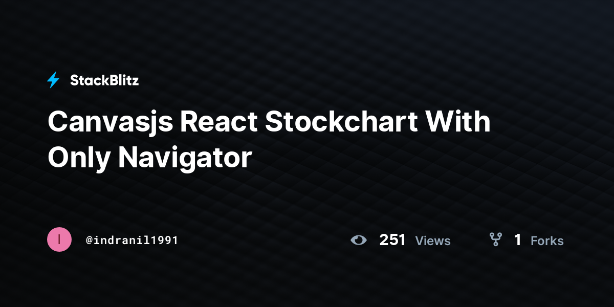 Canvasjs React Stockchart With Only Navigator - StackBlitz