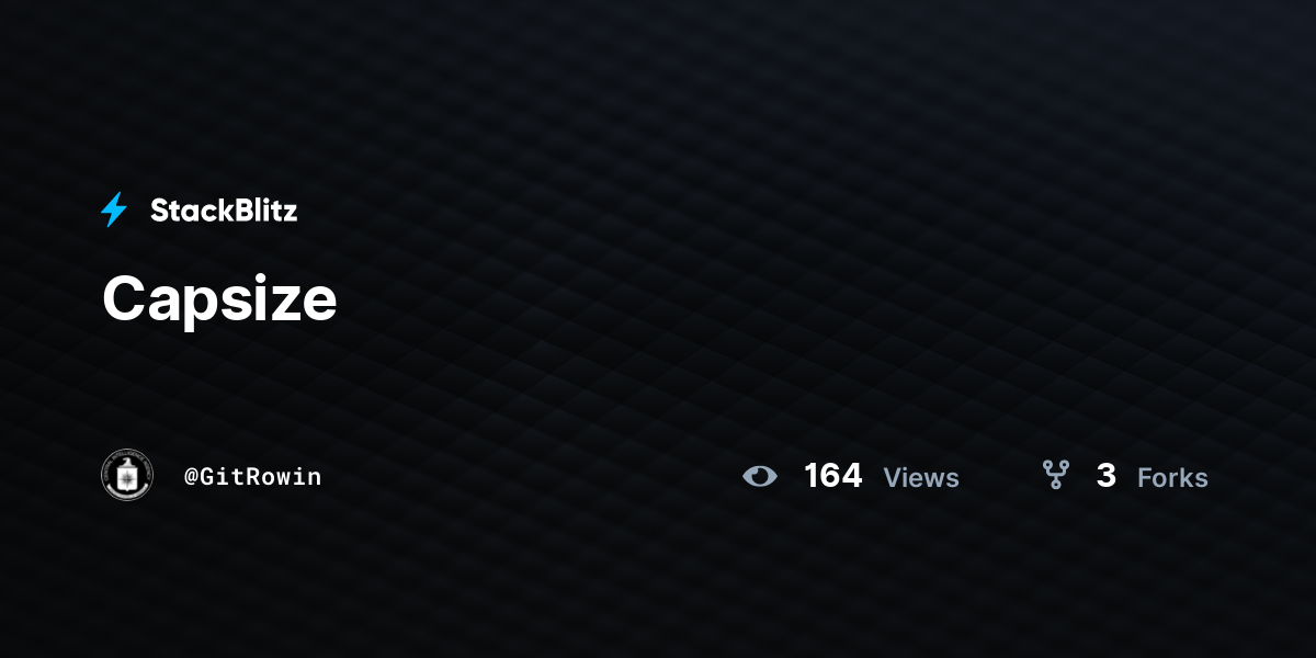 Capsize - StackBlitz