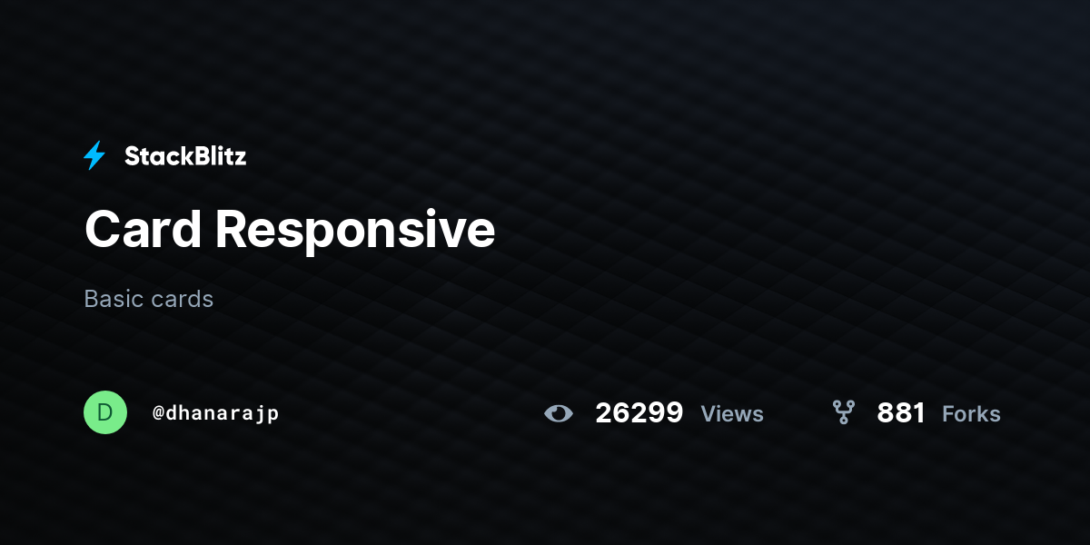 Card Responsive - StackBlitz