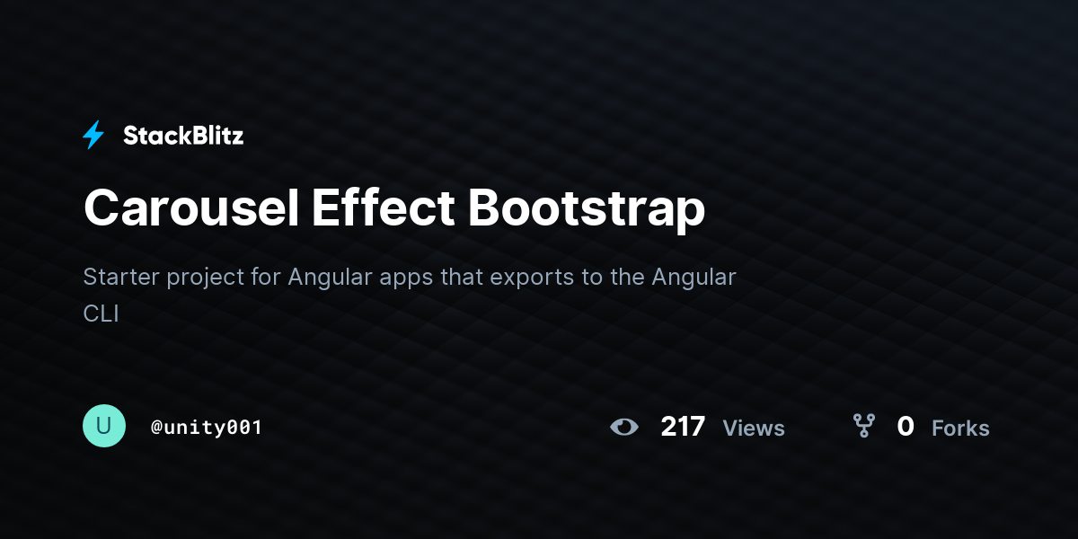 Carousel Effect Bootstrap Stackblitz