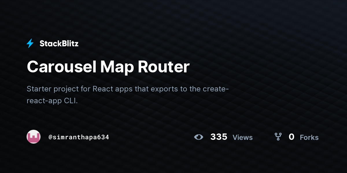 Carousel Map Router - StackBlitz