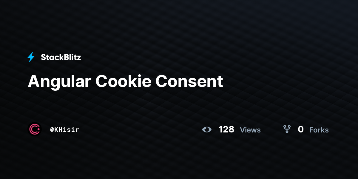 Angular Cookie Consent - StackBlitz