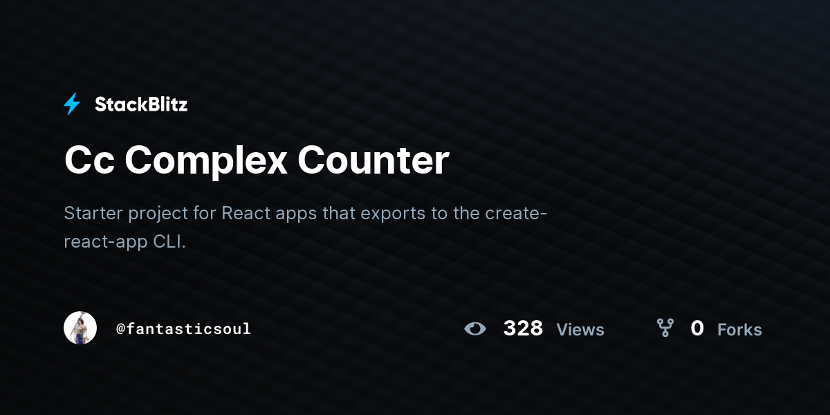 Cc Complex Counter - StackBlitz