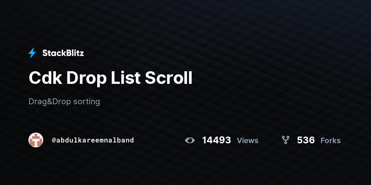 Cdk Drop List Scroll - StackBlitz