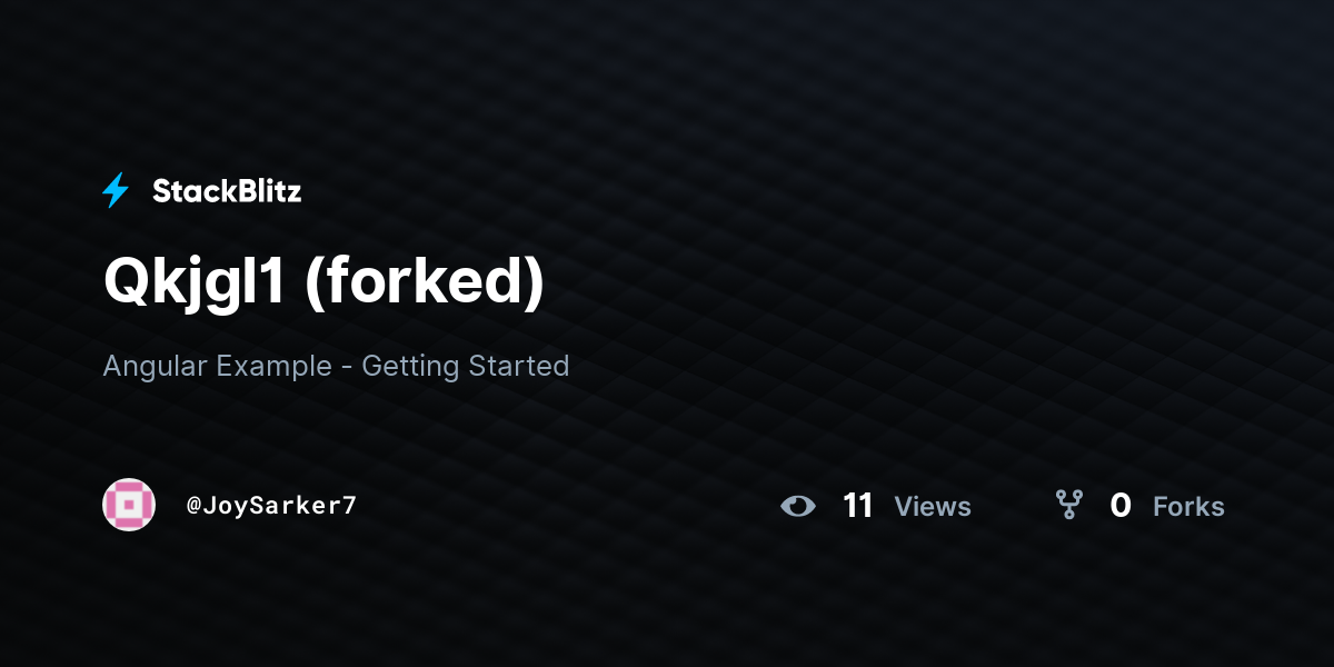 Qkjgl1 (forked) - StackBlitz