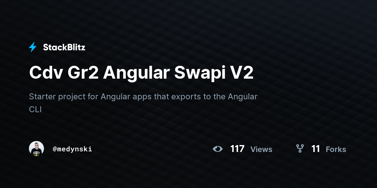 Cdv Gr2 Angular Swapi V2 - StackBlitz