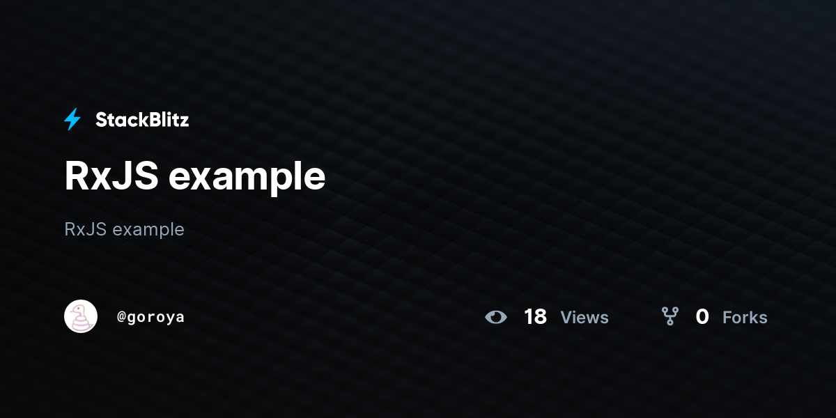 RxJS example - StackBlitz