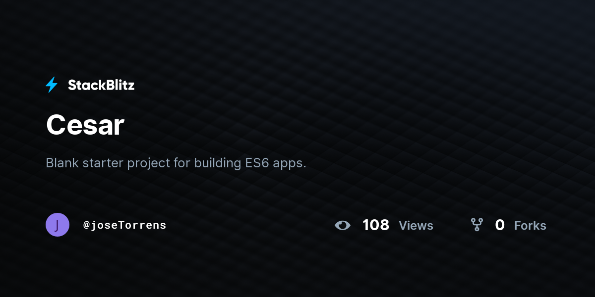 Cesar - StackBlitz