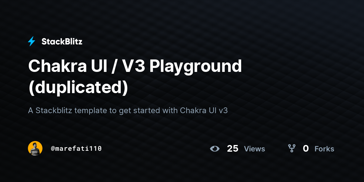 Chakra UI / V3 Playground (duplicated) - StackBlitz