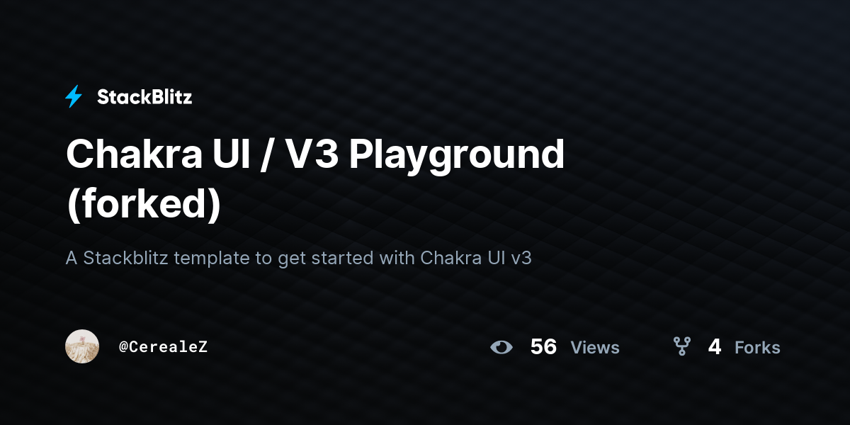 Chakra UI / V3 Playground (forked) - StackBlitz