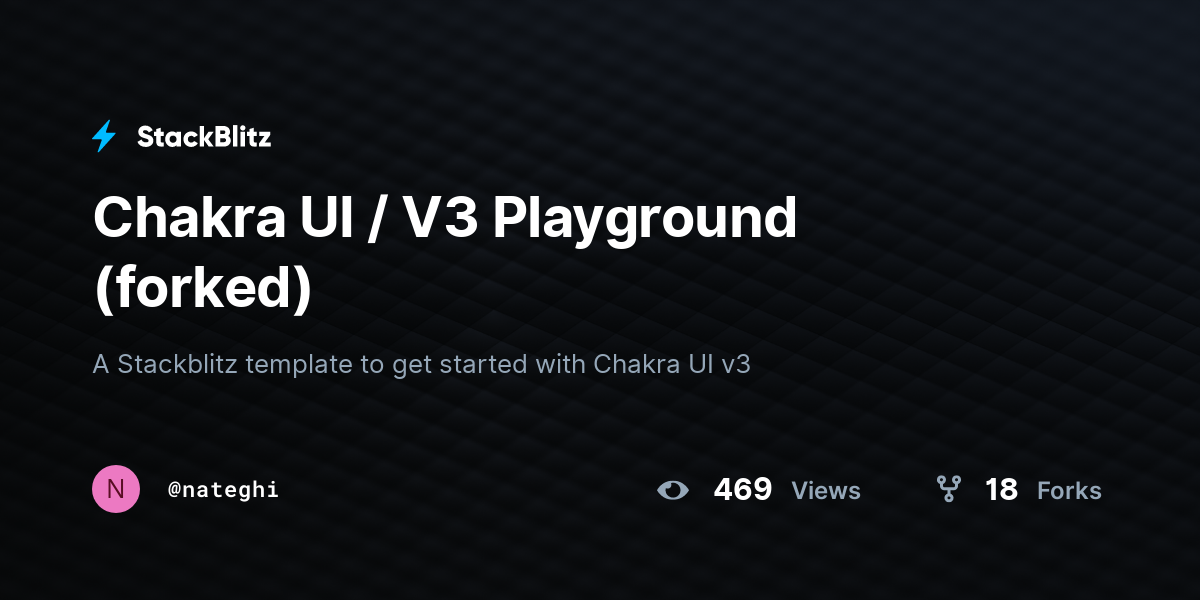 Chakra UI / V3 Playground (forked) - StackBlitz