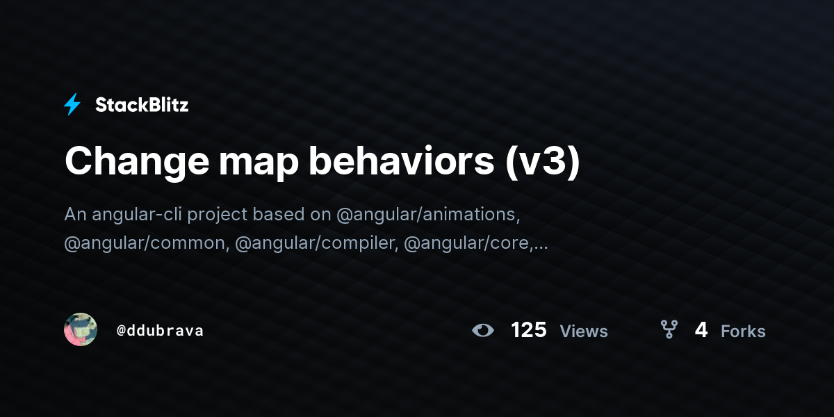 Change map behaviors (v3) - StackBlitz