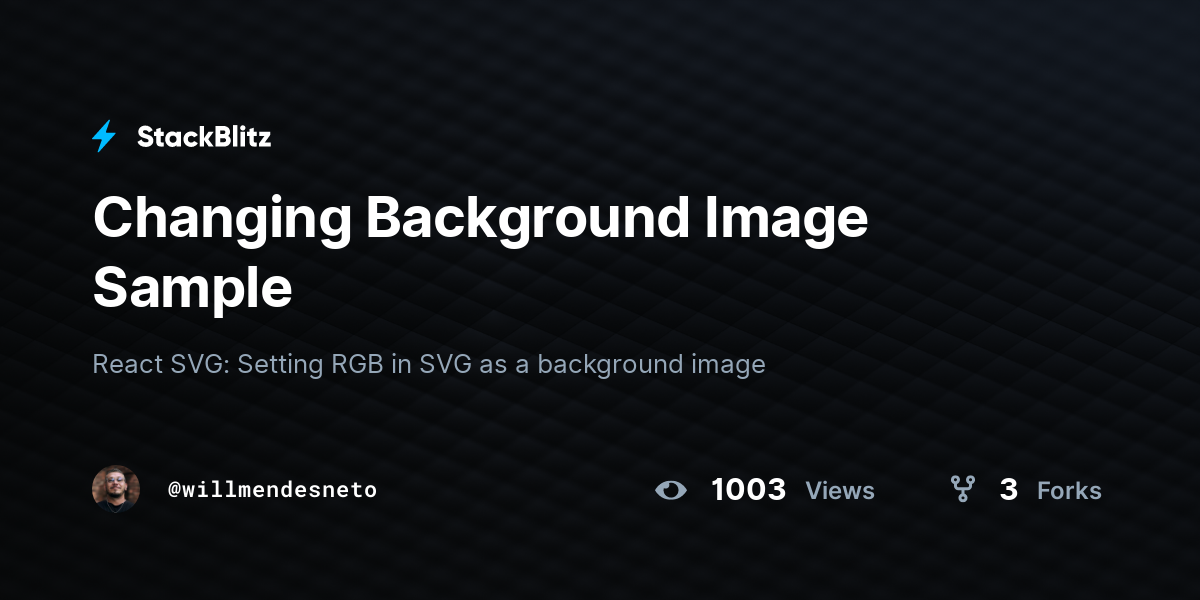 Changing Background Image Sample - StackBlitz