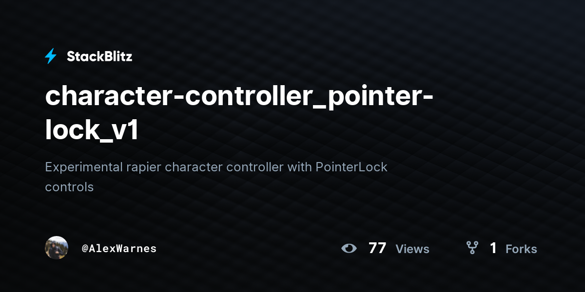 character-controller_pointer-lock_v1 - StackBlitz