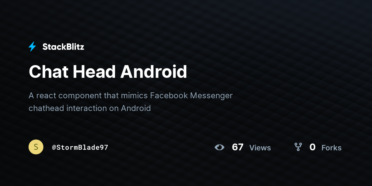 Chat Head Android - StackBlitz