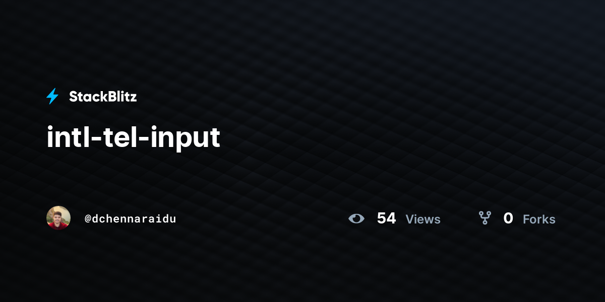 intl-tel-input - StackBlitz intl-tel-input - StackBlitz