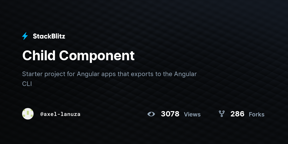 Child Component - StackBlitz