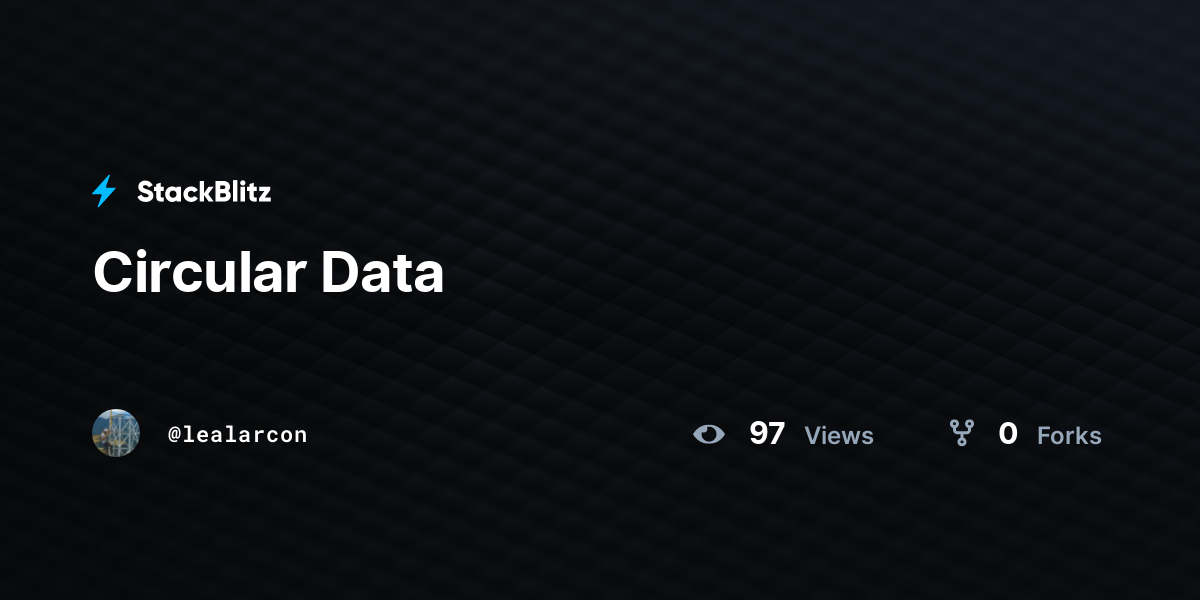 Circular Data - StackBlitz