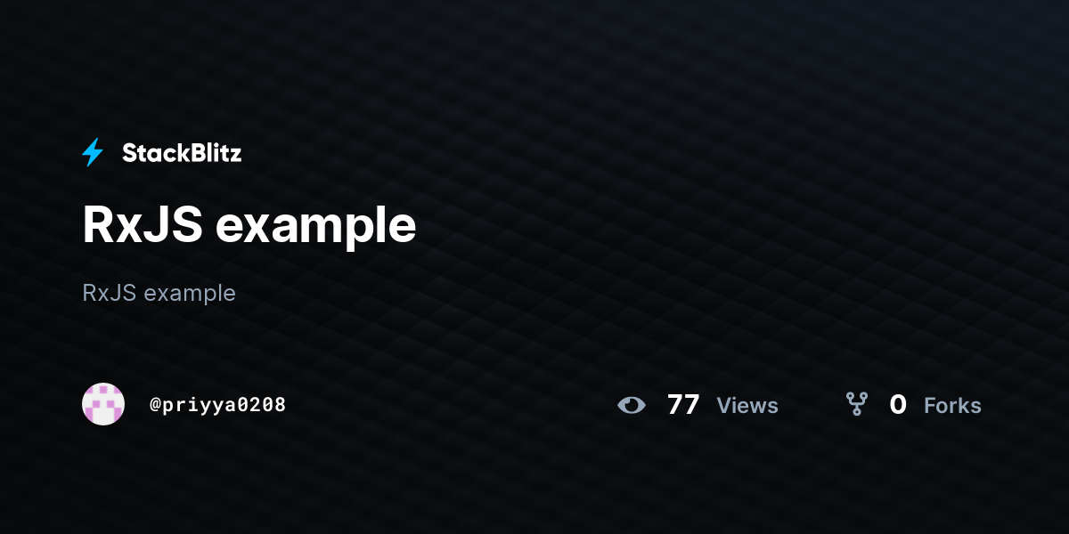 RxJS example - StackBlitz