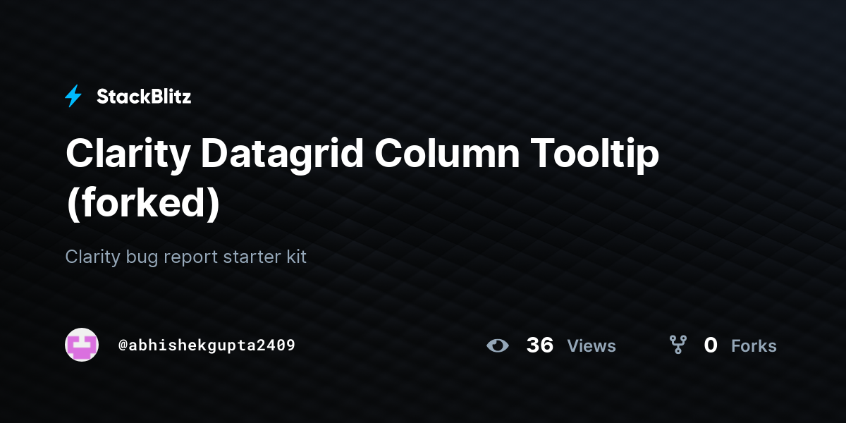 Clarity Datagrid Column Tooltip Forked Stackblitz