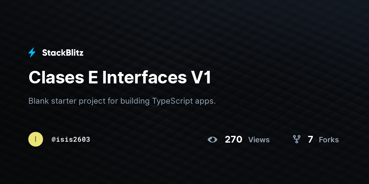 Clases E Interfaces V1 - StackBlitz