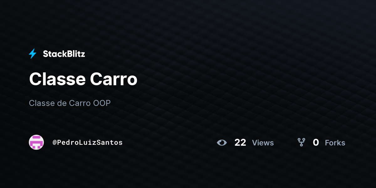 Classe Carro - StackBlitz