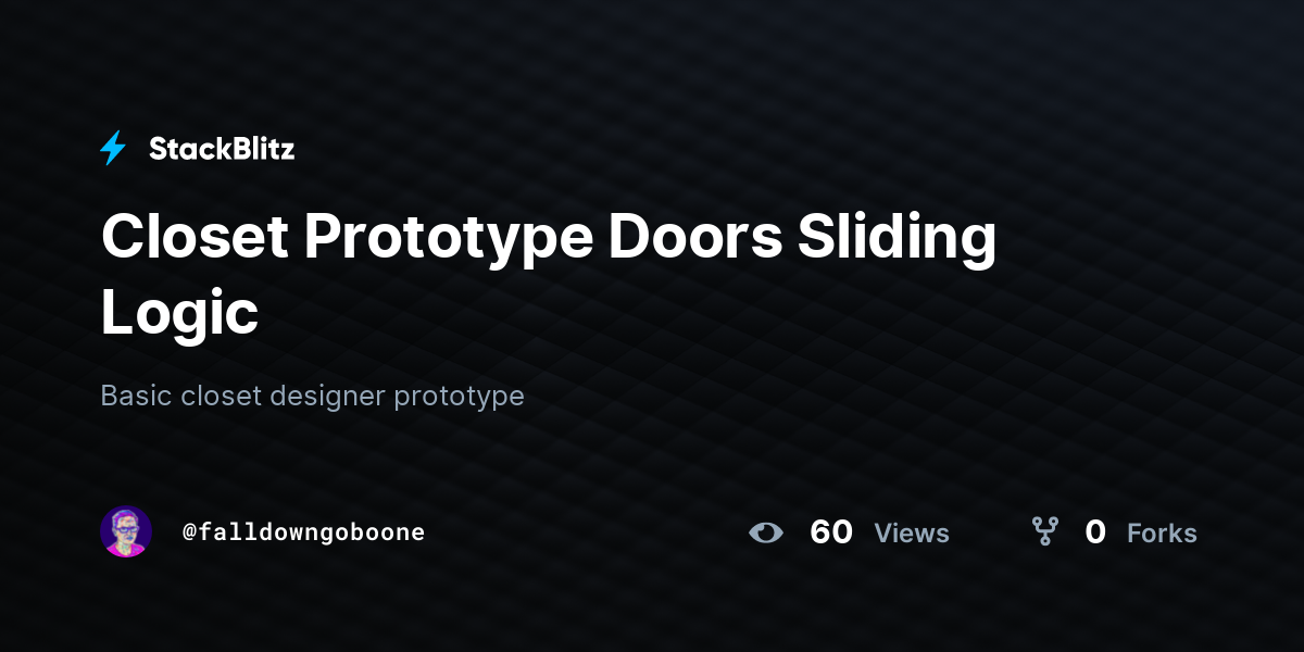 Closet Prototype Doors Sliding Logic - StackBlitz Closet Prototype Doors Sliding Logic - StackBlitz