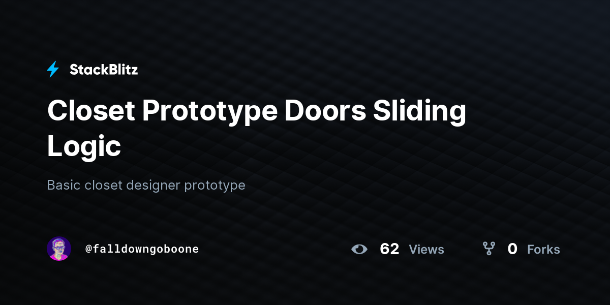 Closet Prototype Doors Sliding Logic - StackBlitz