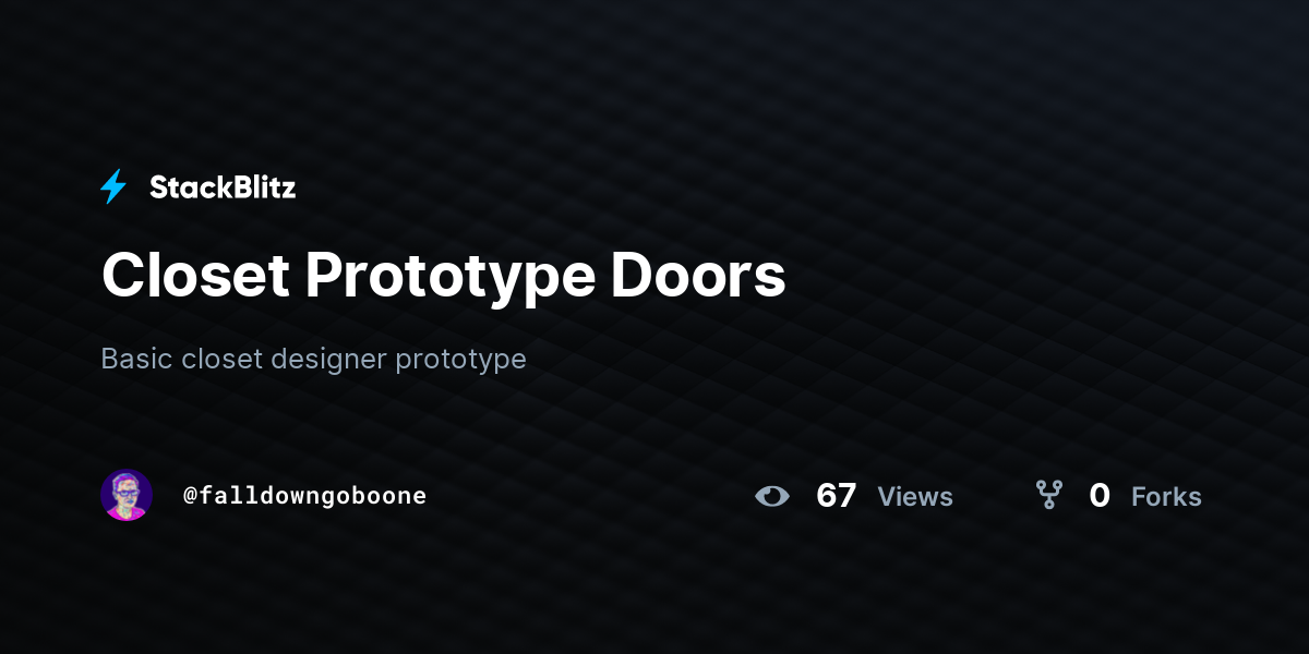 Closet Prototype Doors - StackBlitz