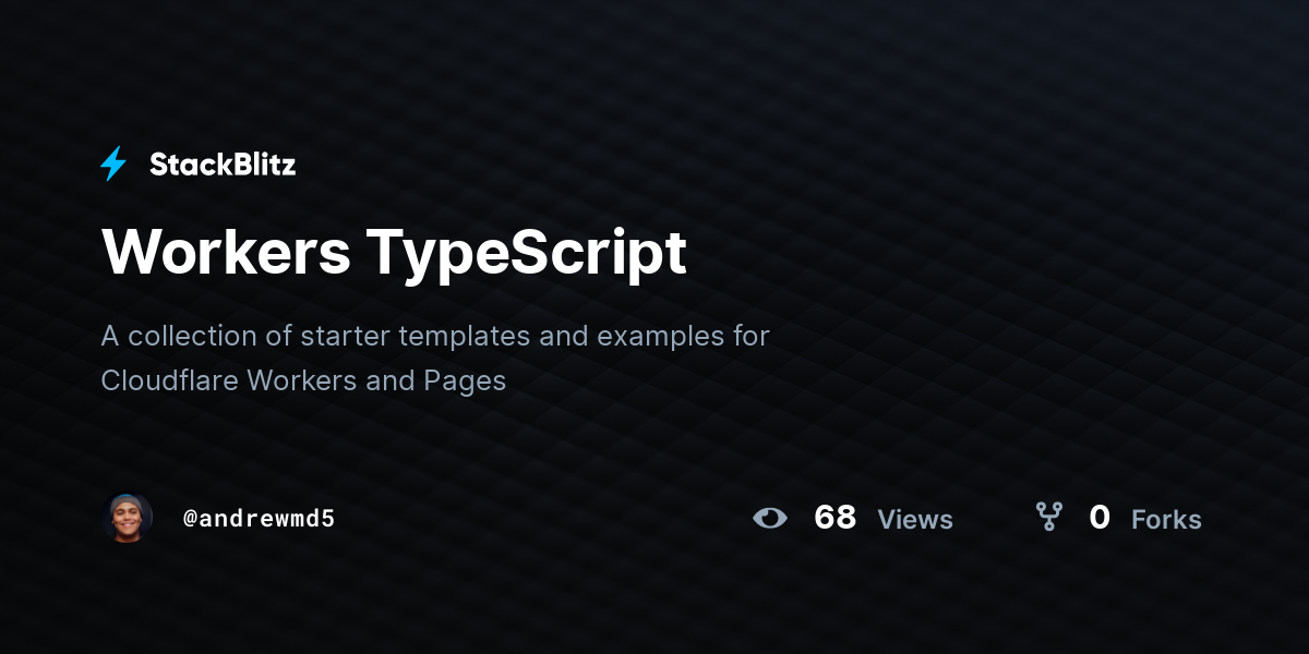 Workers TypeScript - StackBlitz