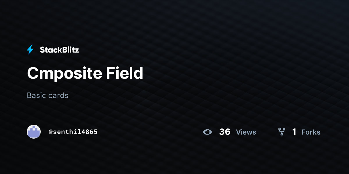 Cmposite Field - StackBlitz