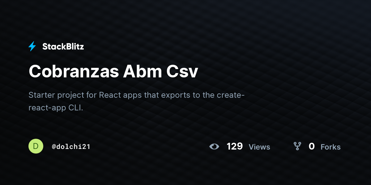 Cobranzas Abm Csv - StackBlitz Cobranzas Abm Csv - StackBlitz