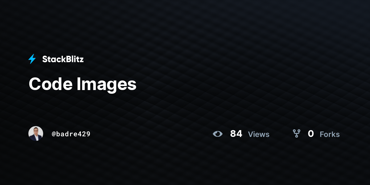 Code Images - StackBlitz