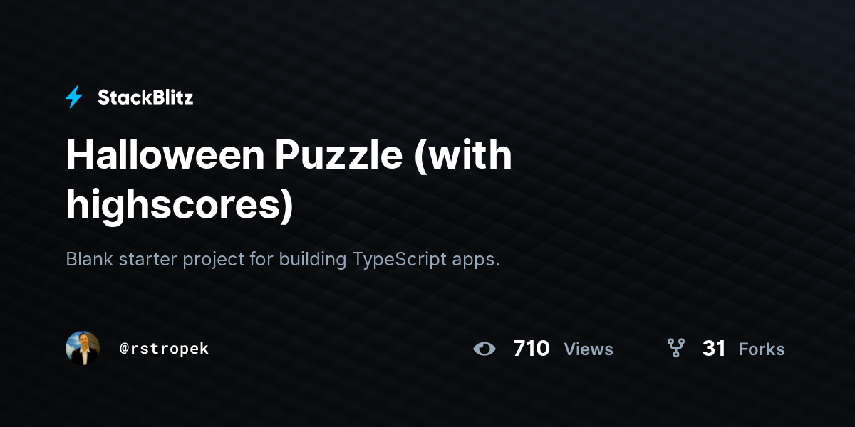 Halloween Puzzle (with highscores) - StackBlitz