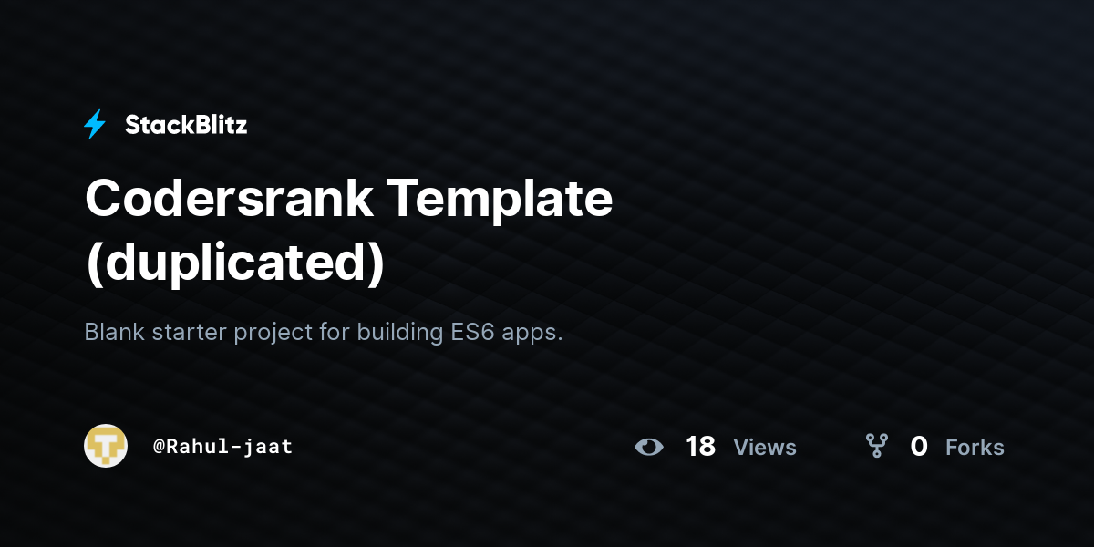Codersrank Template (duplicated) - StackBlitz