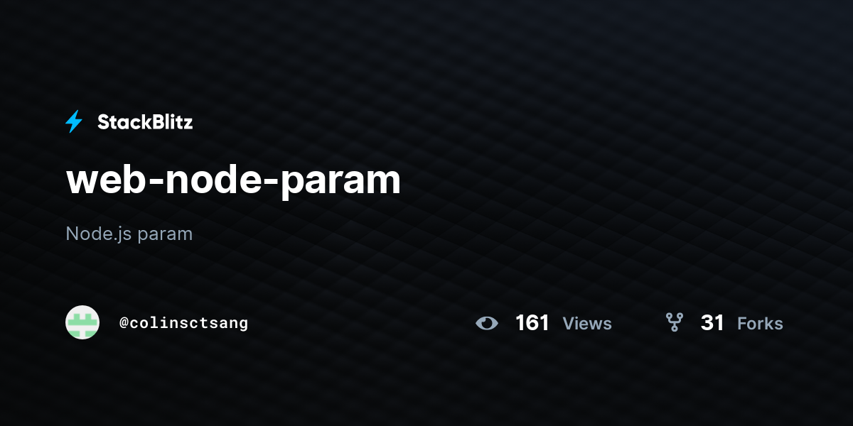 web-node-param - StackBlitz