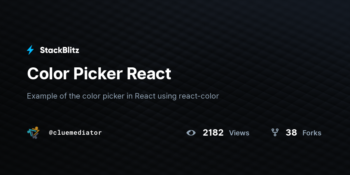 Color Picker React - StackBlitz