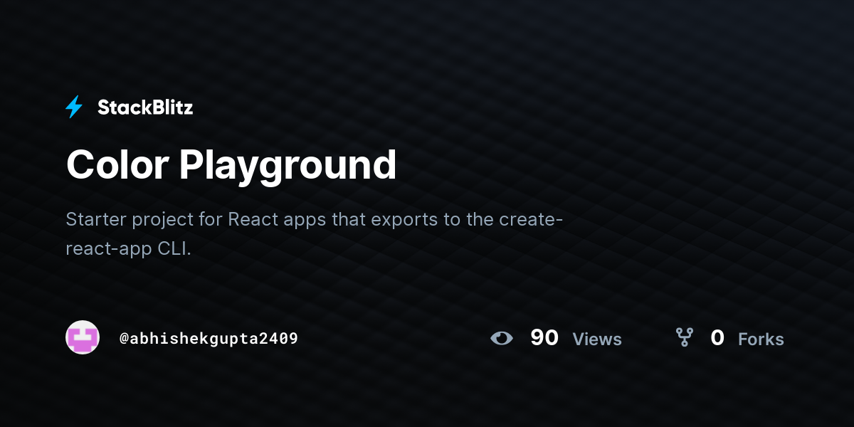 Color Playground - StackBlitz