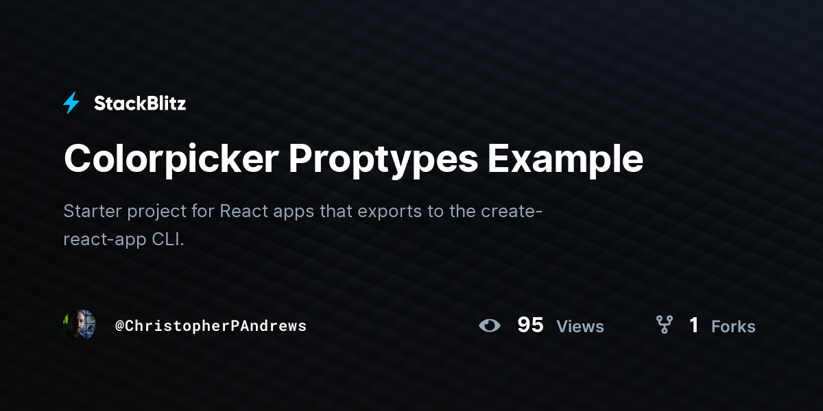 Colorpicker Proptypes Example Stackblitz 