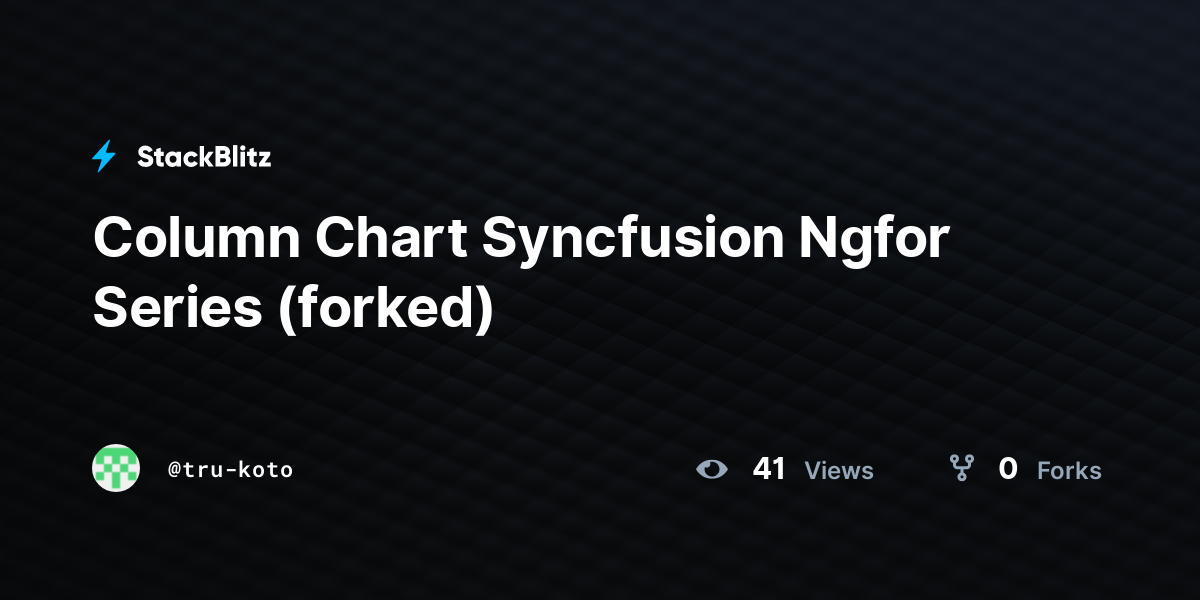 Column Chart Syncfusion Ngfor Series (forked) - StackBlitz Column Chart Syncfusion Ngfor Series (forked) - StackBlitz