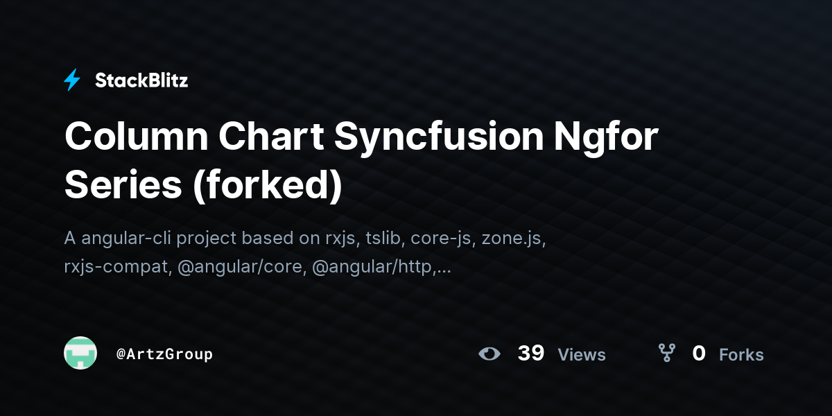 Column Chart Syncfusion Ngfor Series (forked) - StackBlitz Column Chart Syncfusion Ngfor Series (forked) - StackBlitz