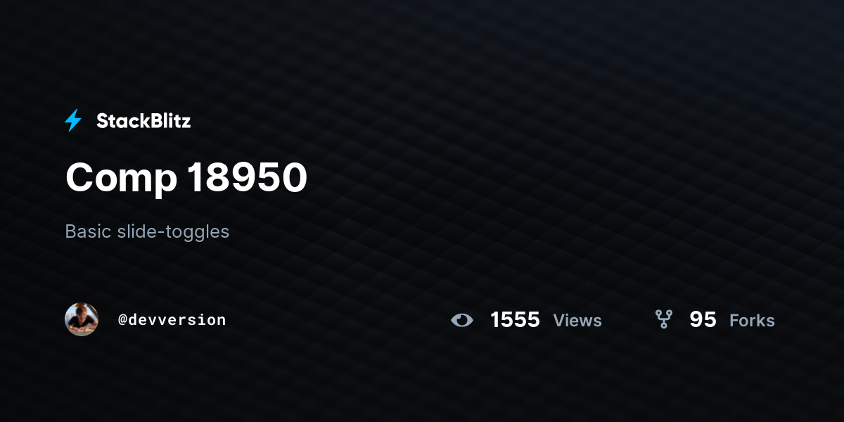 Comp 18950 - StackBlitz